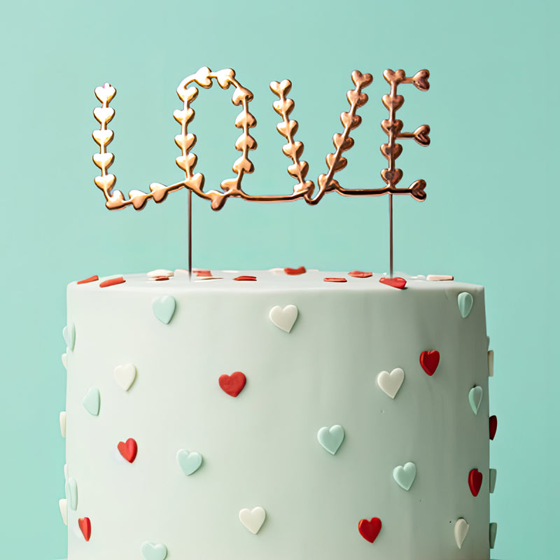 GOLD Metal Cake Topper - LOVE – Baking Pleasures