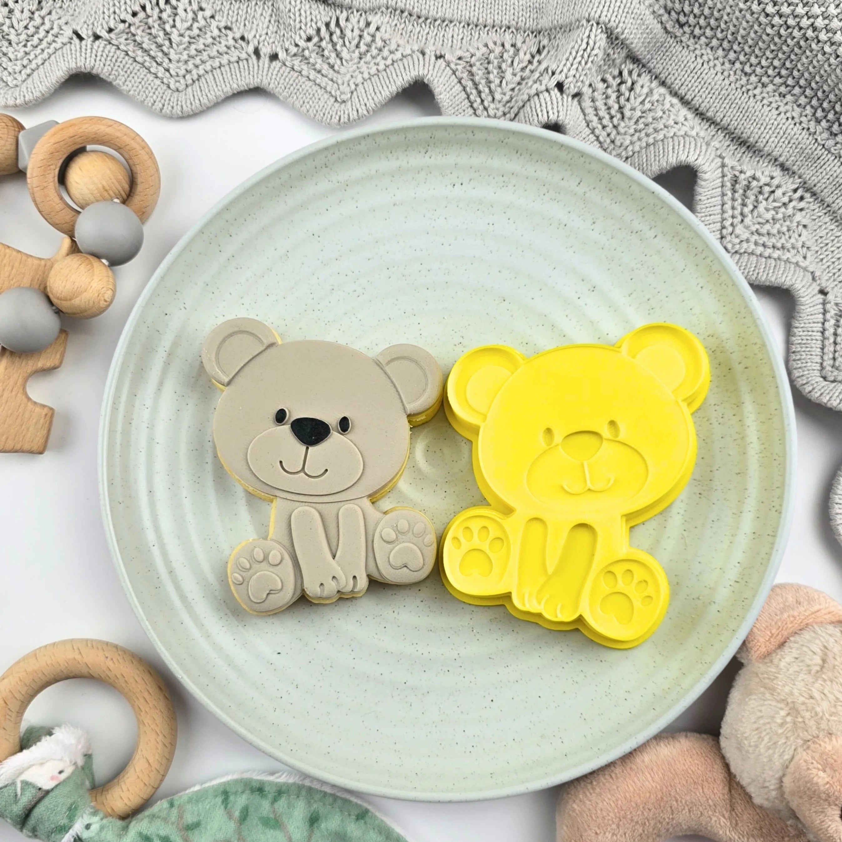 Teddy Bear Cutter & Debosser Set – Baking Pleasures