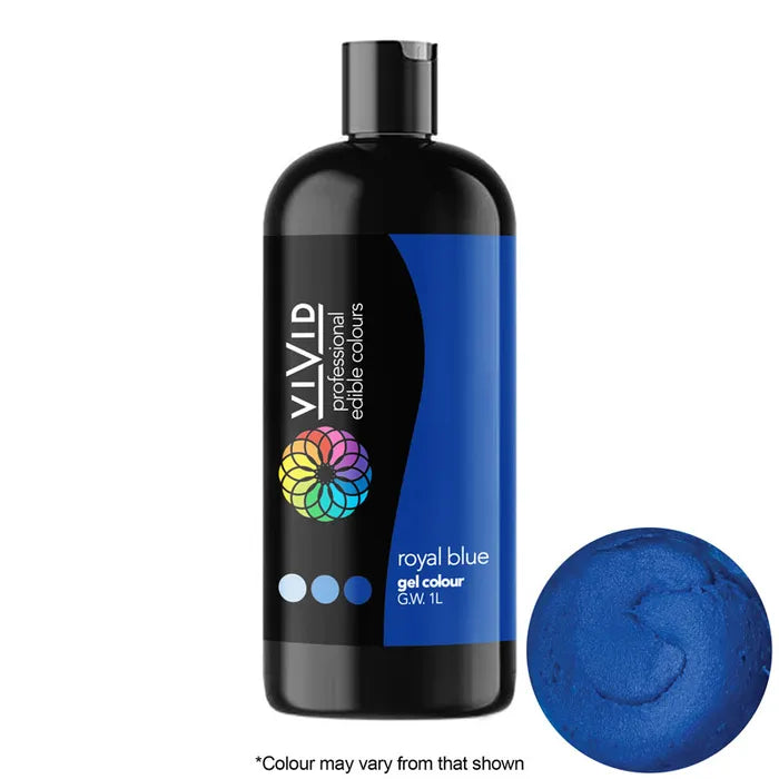 BULK Vivid Gel Colour Royal Blue 1 LITRE – Baking Pleasures